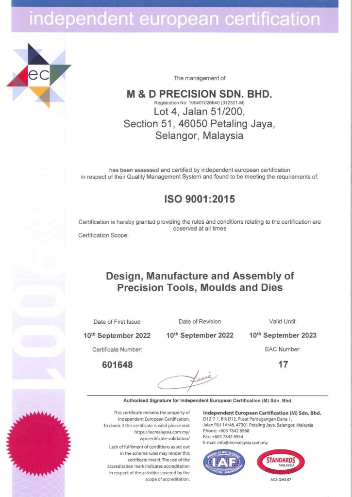 About - M&D PRECISION SDN BHD